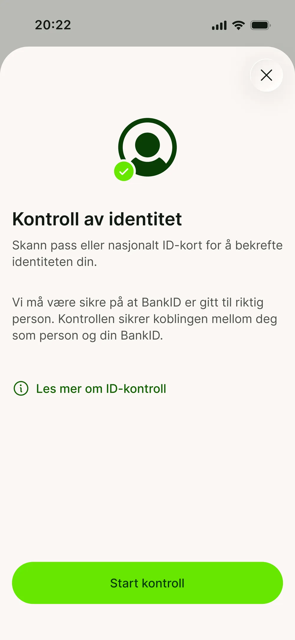 Klikk på "Neste steg" for å fortsette veiledningen.